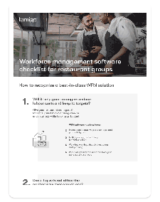 Download your WFM solution checklist for restaurant groups