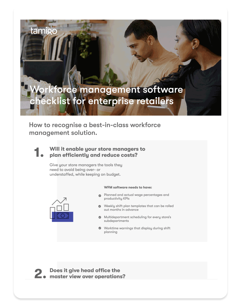 Workforce management software checklist for retail companies